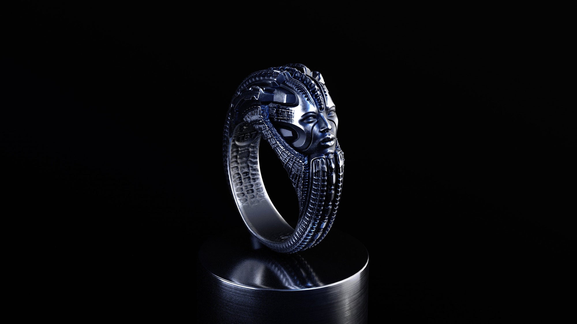 Sci-Fi Space Ring | Xenomorph Ring | Alien Ring | Cyberpunk Jewelry