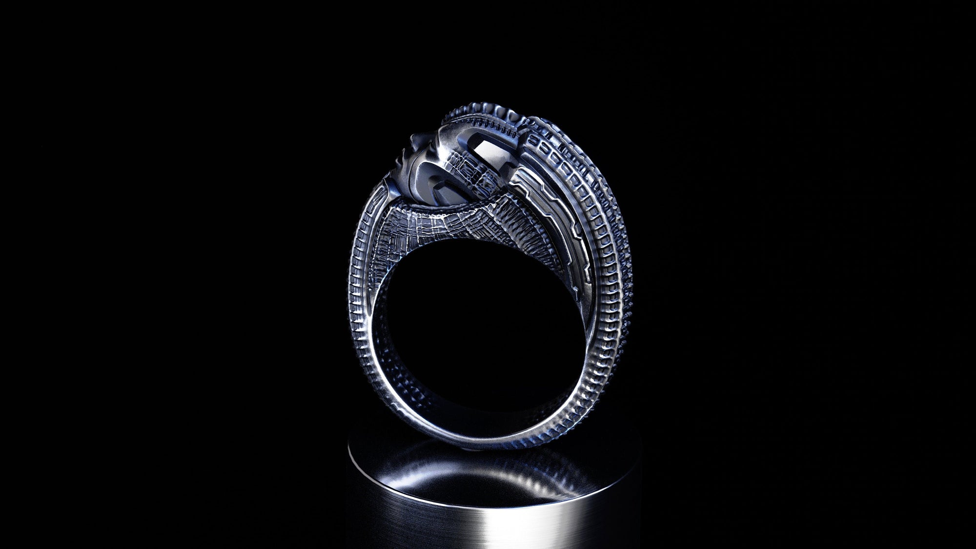 Sci-Fi Space Ring | Xenomorph Ring | Alien Ring | Cyberpunk Jewelry